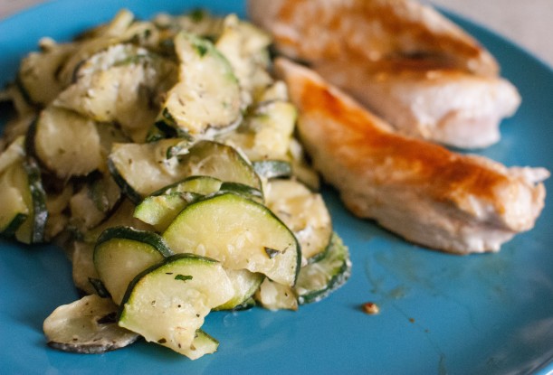 Courgettes with lemon and cream - VAL EN BARCELONA
